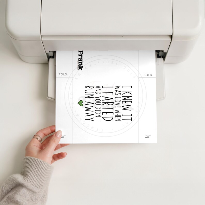 Funny Couple Card Printable | Fart Love Humor Card | Long Term ...