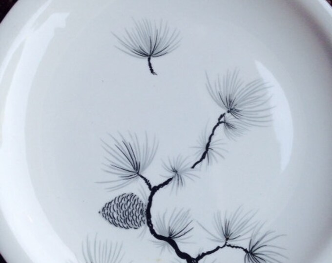 Harkerware Pine Cone Salad Plate, Retro 1950s Dinnerware - Pine Cone ...