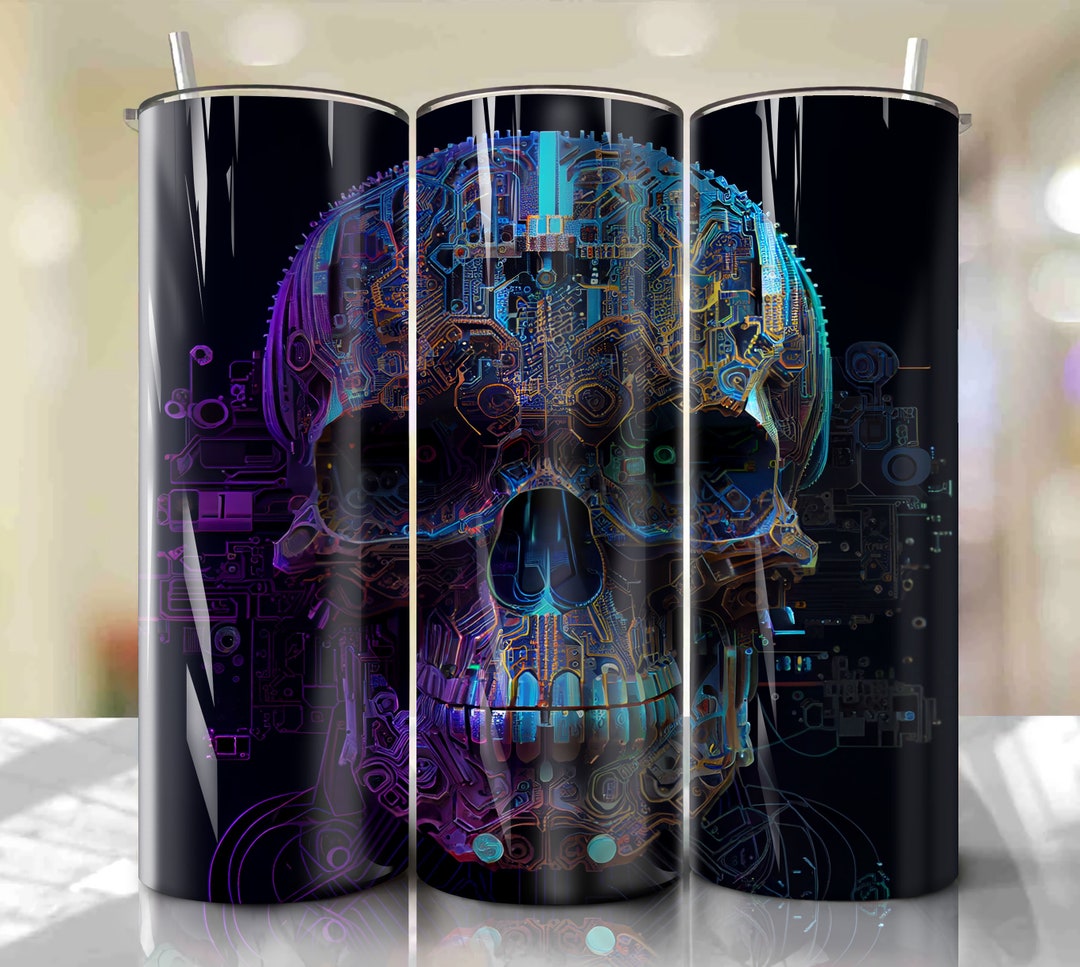 Electronic Components Skull Png Skull Tumbler 20oz Design - Etsy