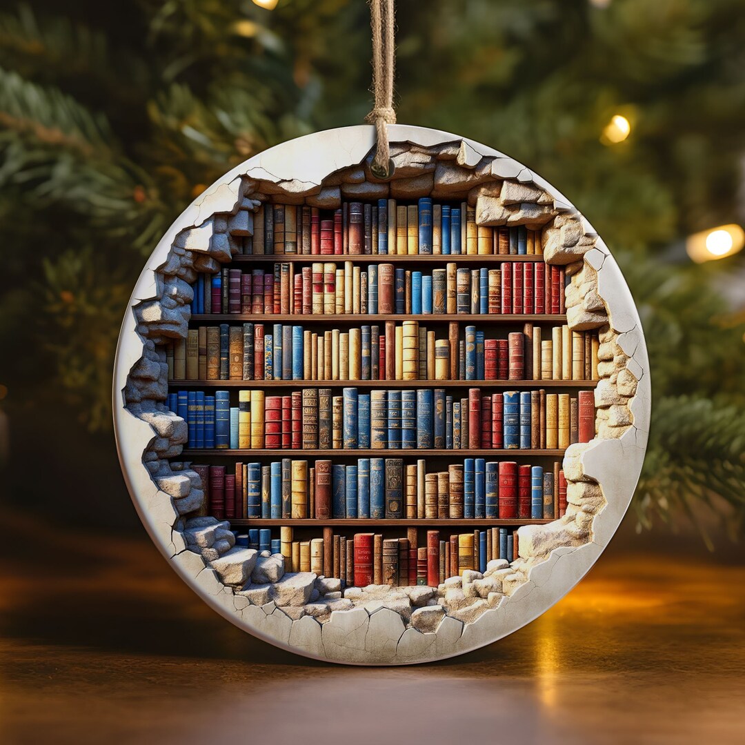 3D Christmas Reading Book Shell Ornament Sublimation PNG - Etsy