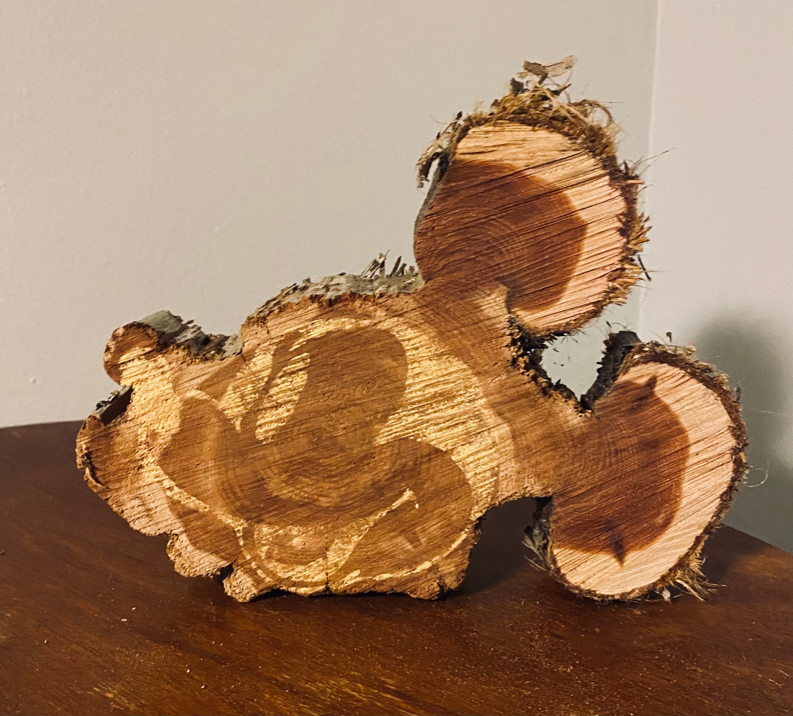 Mickey Mouse Juniper Tree Stump Wooden Sculpture Decoration - Etsy