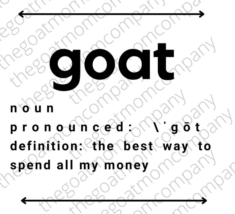 Goat Definition SVG Cutting File and Printable Jpg, Pdf & PNG Files ...