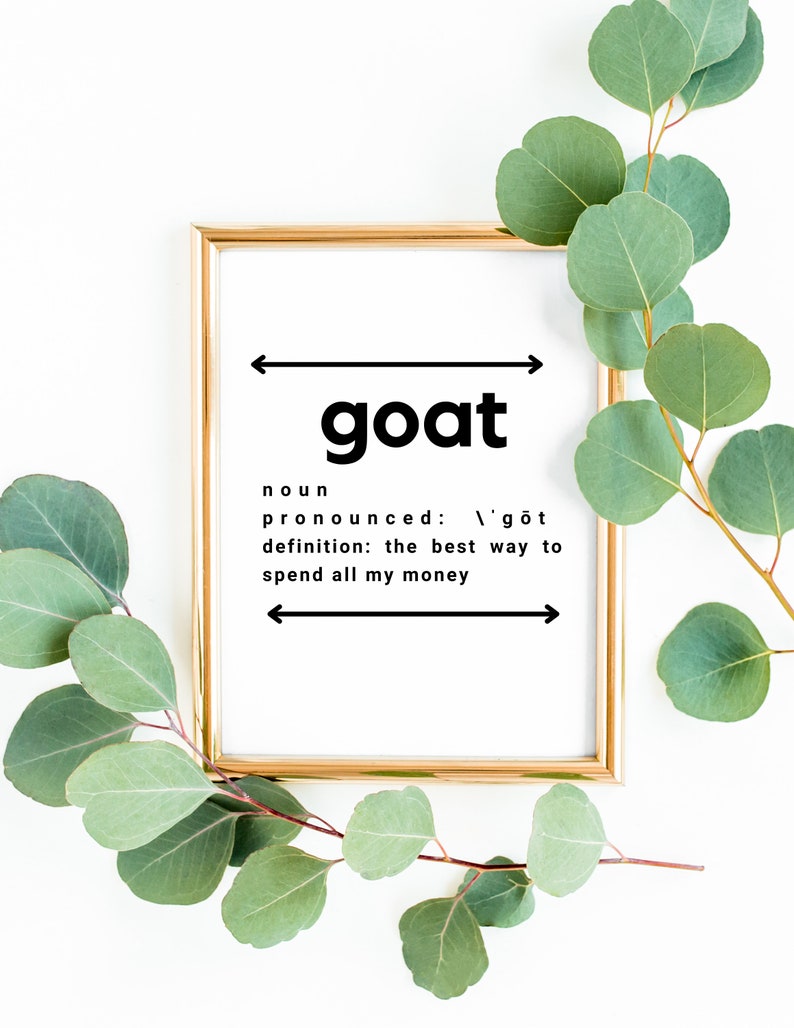 Goat Definition SVG Cutting File and Printable Jpg, Pdf & PNG Files ...