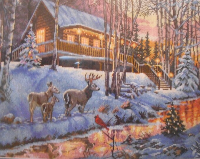 Winter Cabin, Counted Cross Stitch Kit by Dimensions Gold Collections ...