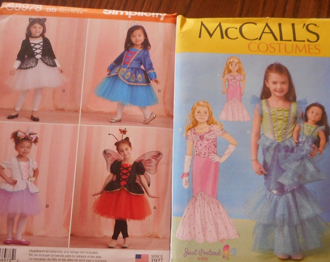 Girls Halloween Costumes Like New Sewing Patterns. Sizes 3-6 - Etsy