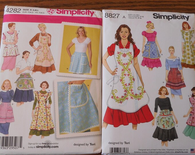 Retro Vintage Apron Patterns in Multiple Variations. Full, Half or ...