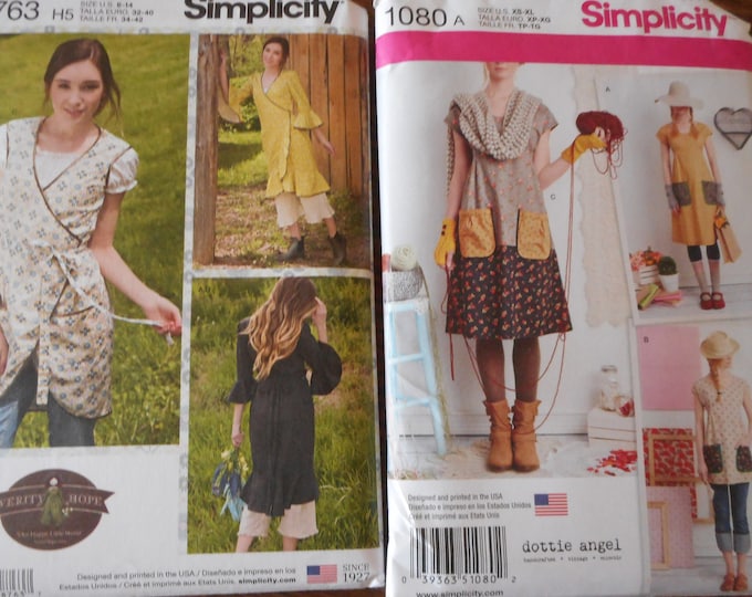 Uncut Simplicity Sewing Pattern 8763 Misses' Apron Dress Size 6-14 14 ...