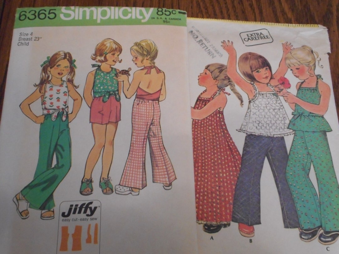 Vintage Sewing Patterns. Little Girls Summer Wardrobes. Tops, Shorts ...