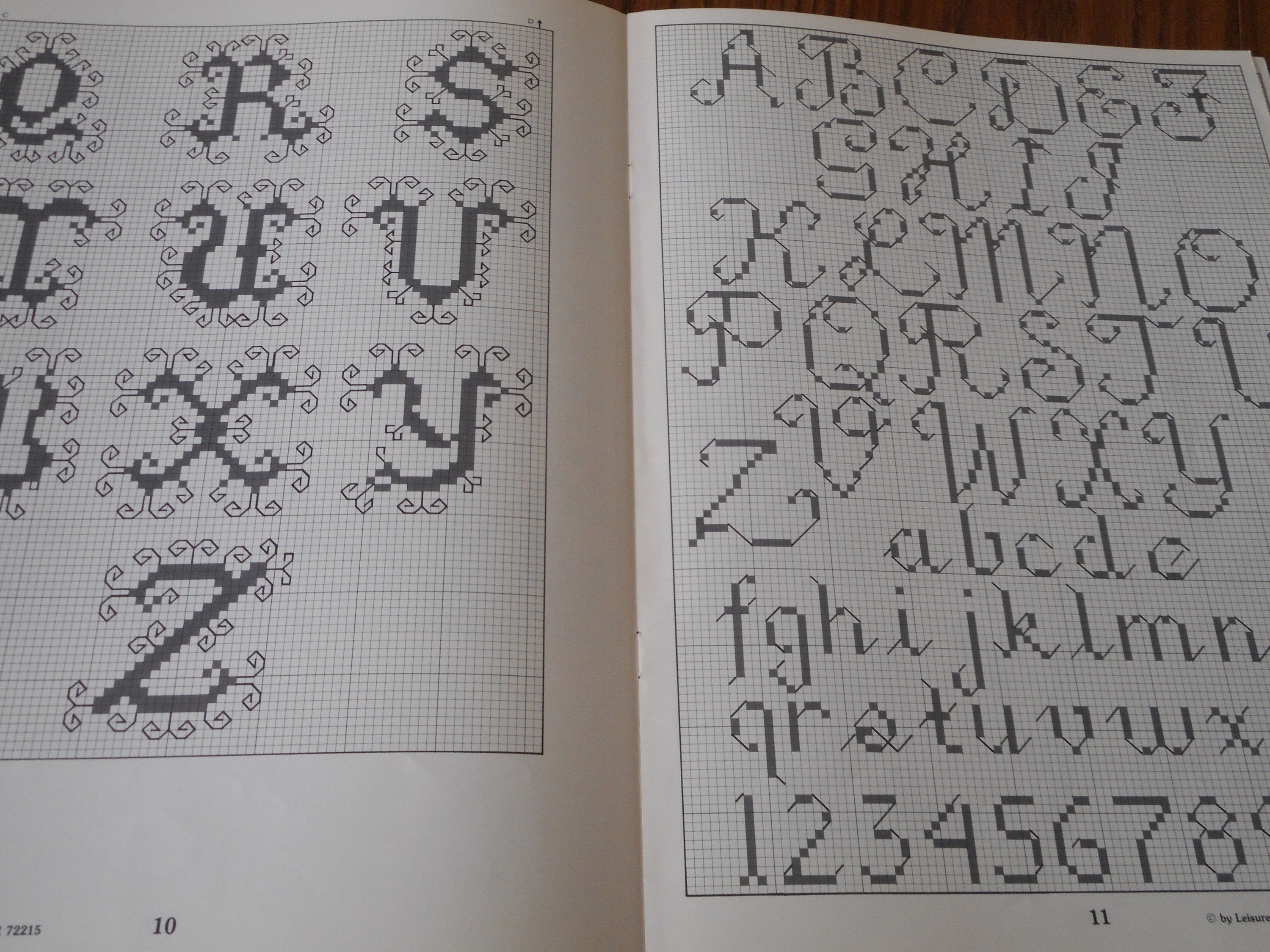 Charted Alphabets for Cross Stitch or Needlepoint Your | Etsy