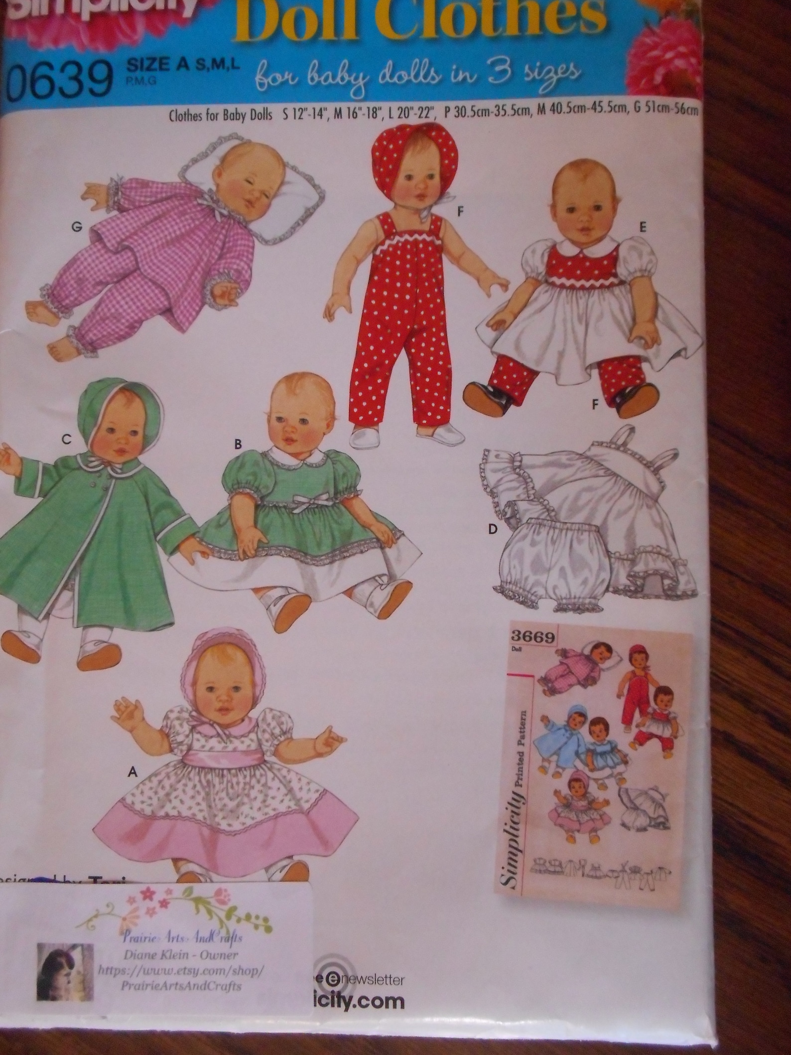 Baby Doll Wardrobe, Sewing Patterns, 12-14, 16-18 and 20-22 Inch Dolls ...