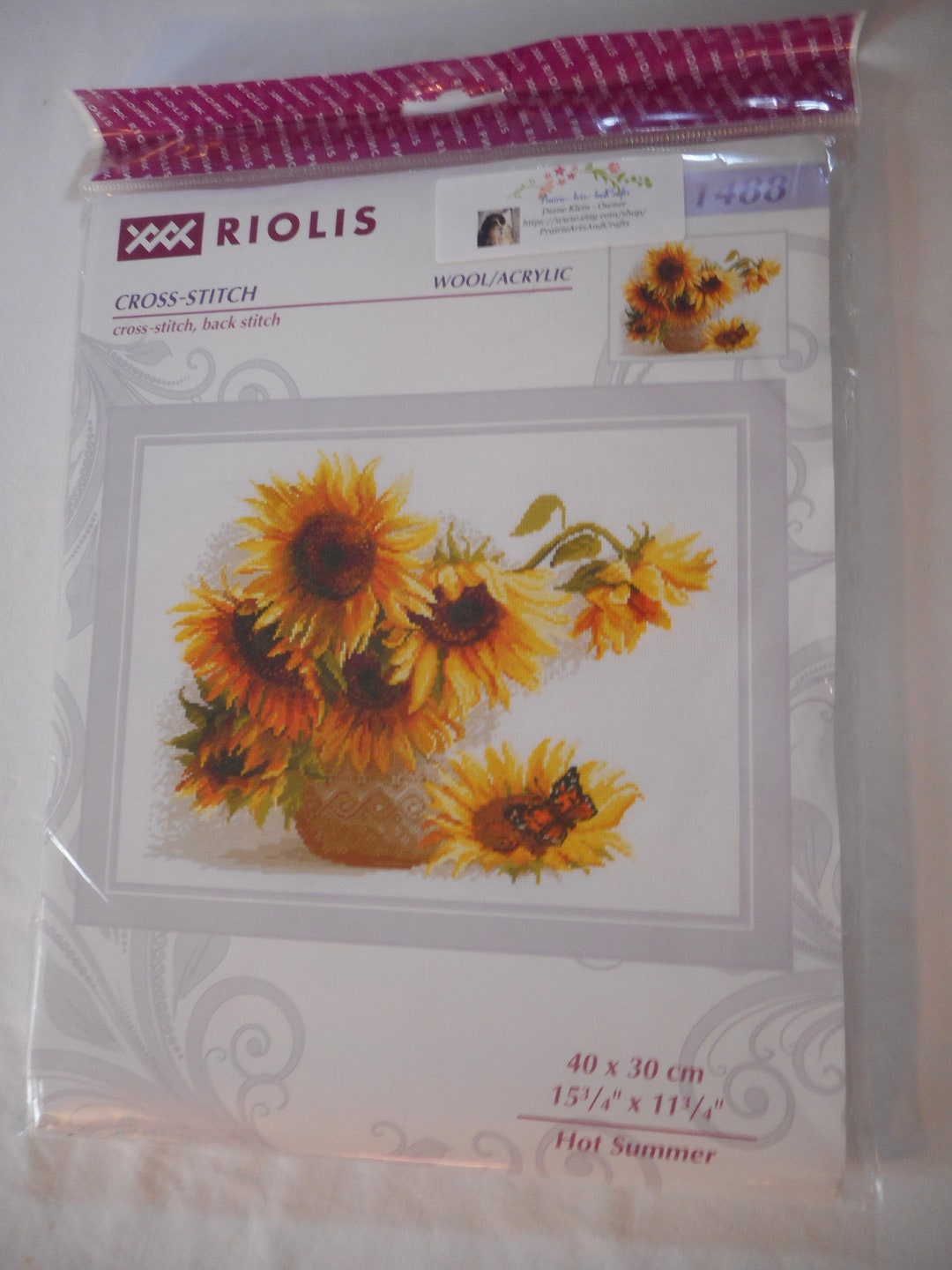 Sunflower Counted Cross Stitch Kit, "hot Summer". by Riolis. 40 X 30 Cm ...