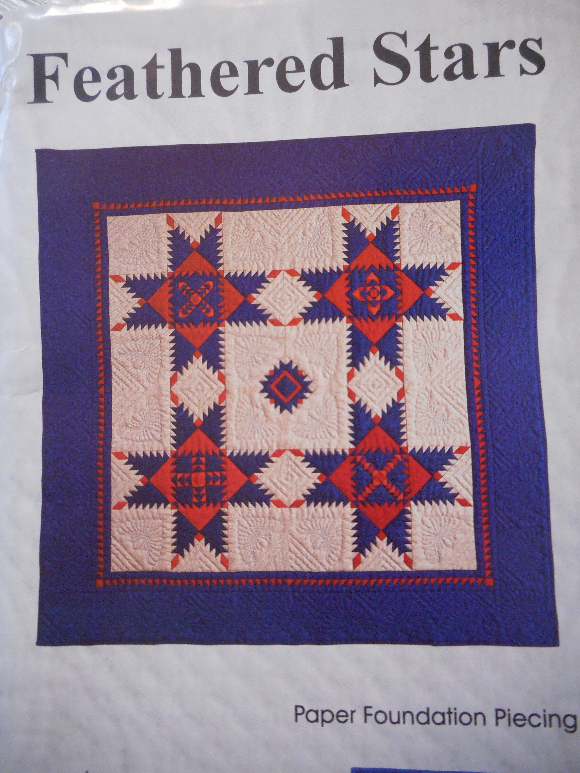 Feathered Stars Quilt Pattern by Quilt Directions. 35 Inches Square ...