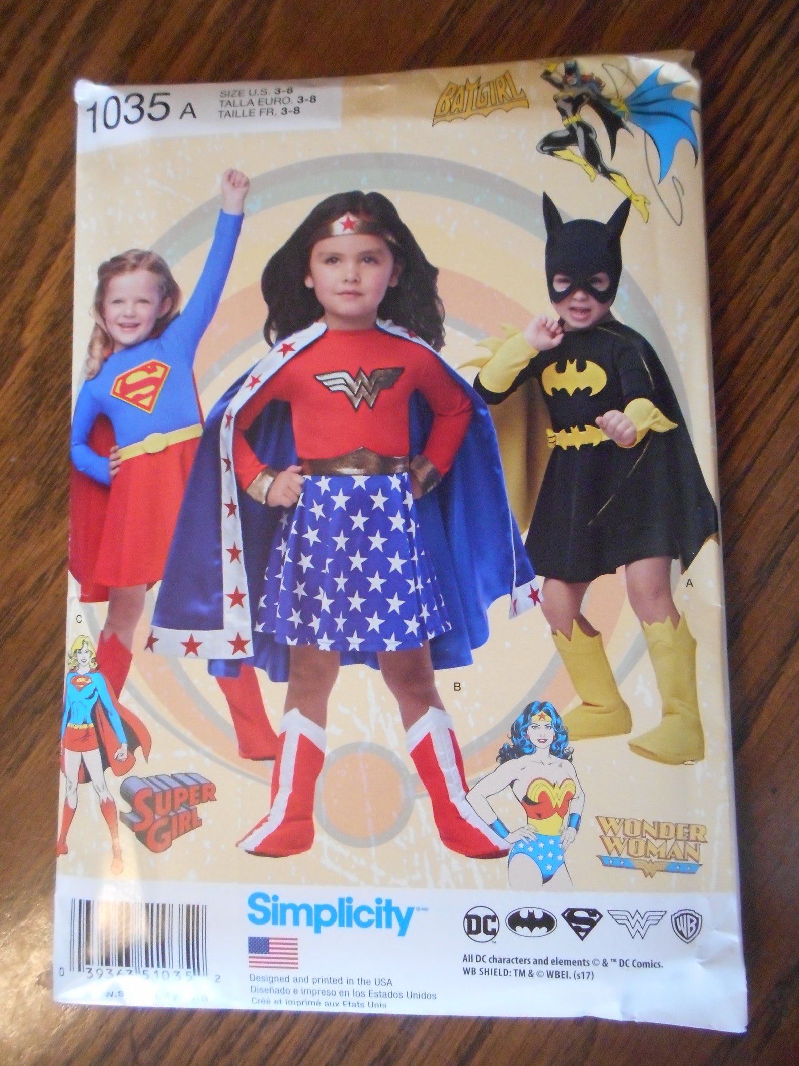 Babies and Kids, DC Super Hero Costumes. Like New Sewing Patterns ...