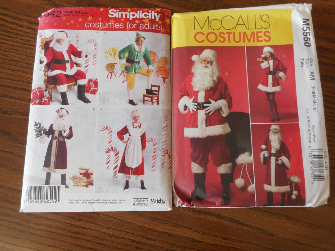 Christmas Costumes, Santa, St. Nick, Elf, Mrs. Claus. Adult Sizes Xs ...
