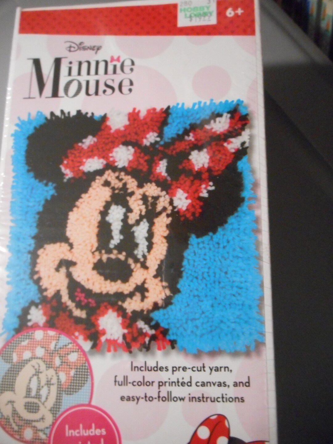 Disney's Minnie Mouse Latch Hook Kit by Dimensions. Like New. 12 X 12 ...