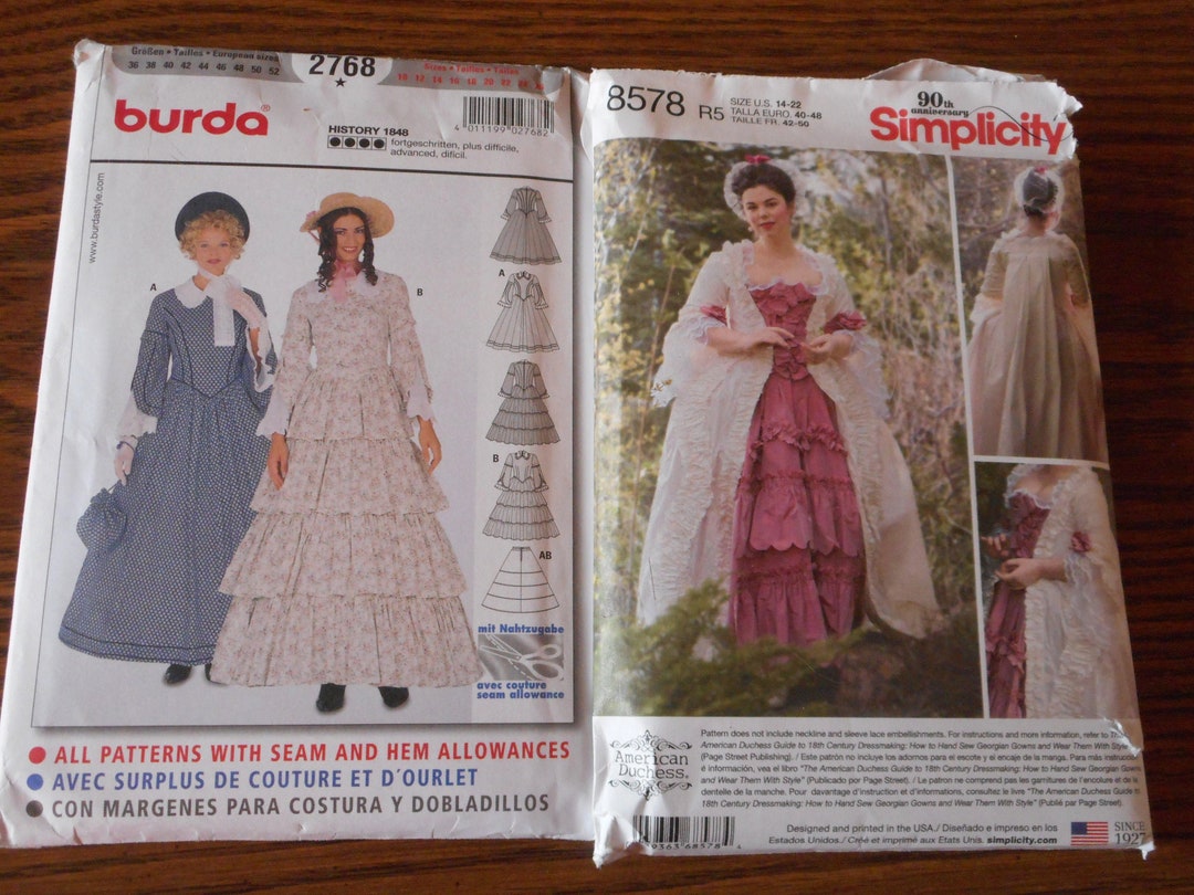 Women's Women's Historical Dresses and Gowns. Like New, Uncut Sewing ...
