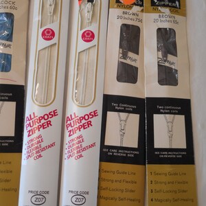 9 or 20 Inch Zippers, Mostly Vintage & a Few New. Sold by the Lot ...