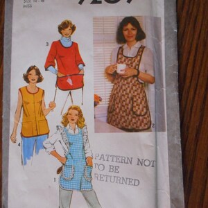 Vintage Apron Patterns. Adult Sizes. Like New, Uncut Sewing Patterns ...