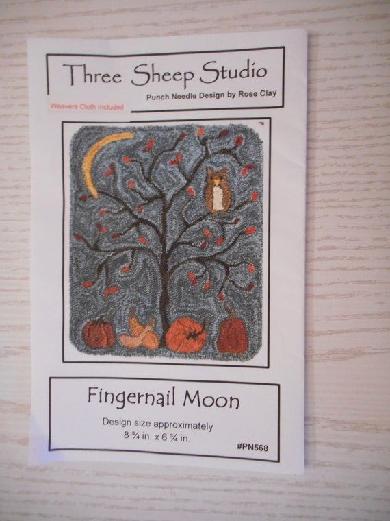 Fingernail Moon Punch Needle Pattern by Three Sheep Studio - Etsy