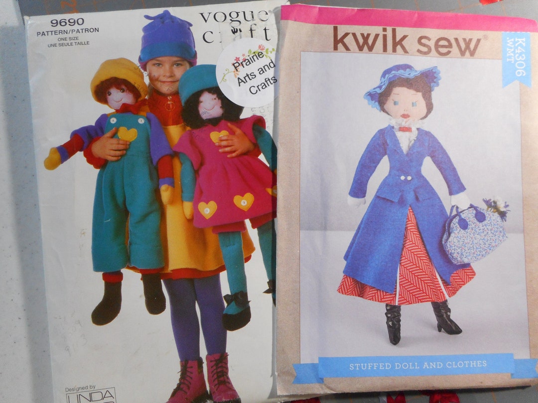 Soft Fabric Doll Patterns With Clothes - Uncut Sewing Patterns ...