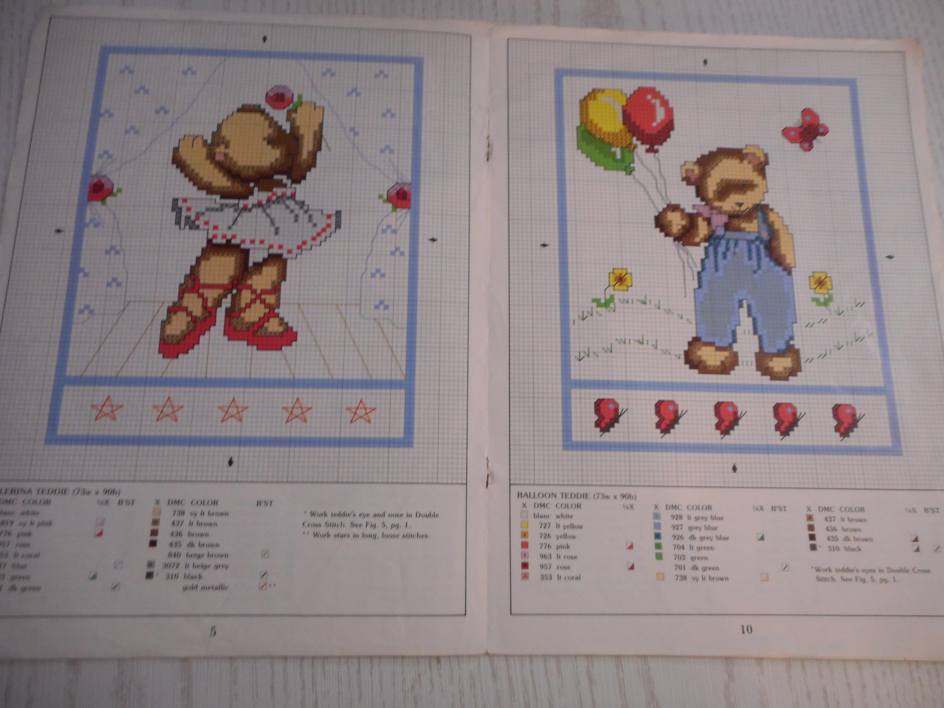 Baby Cross Stitch Pattern Booklets Your Choice. Noah's Ark, Teddy Bears ...
