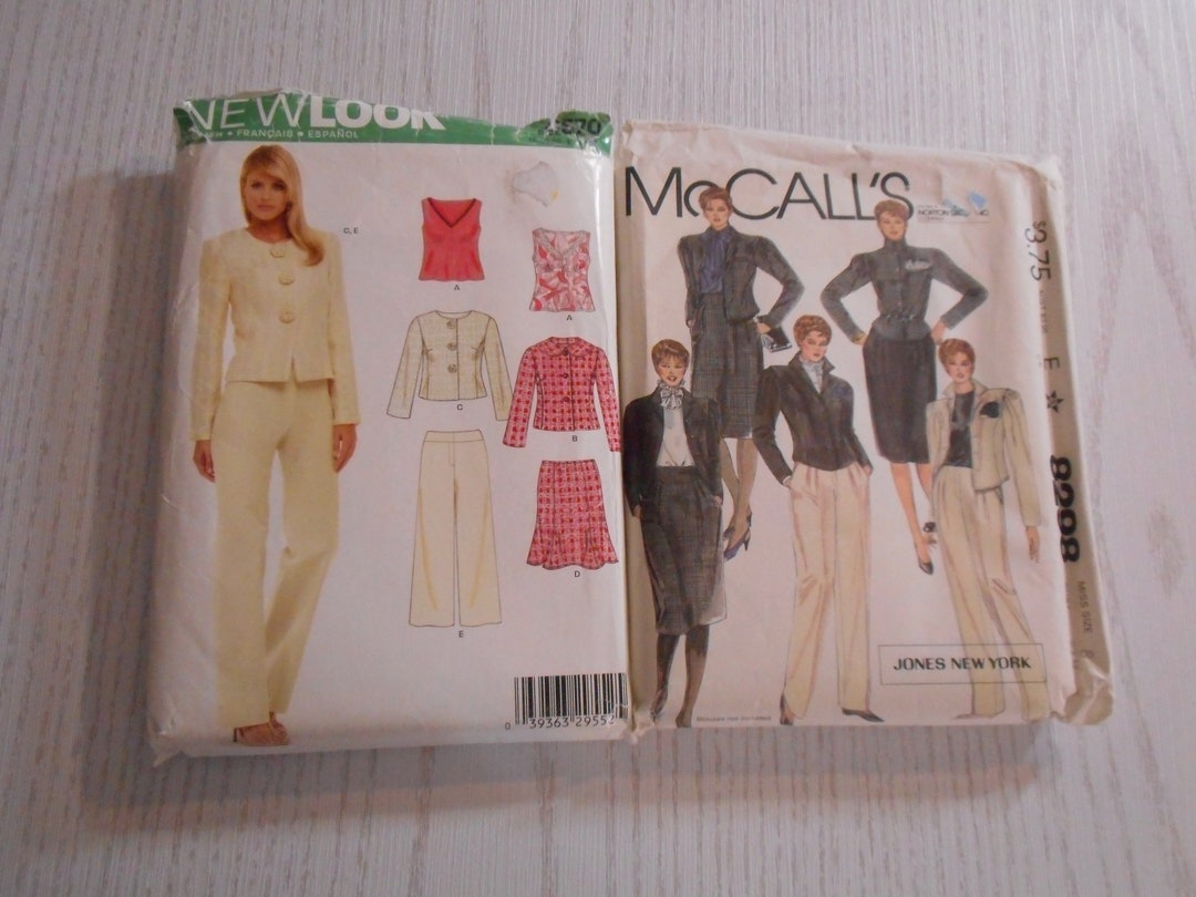 Women's Tailored Jacket Patterns With Coordinating Skirts and Pants ...
