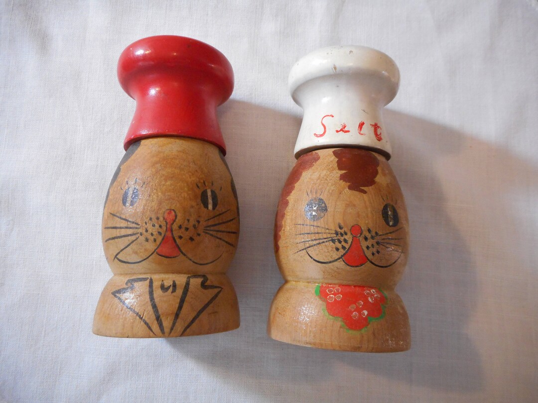 Vintage Salt and Pepper Cats - Etsy