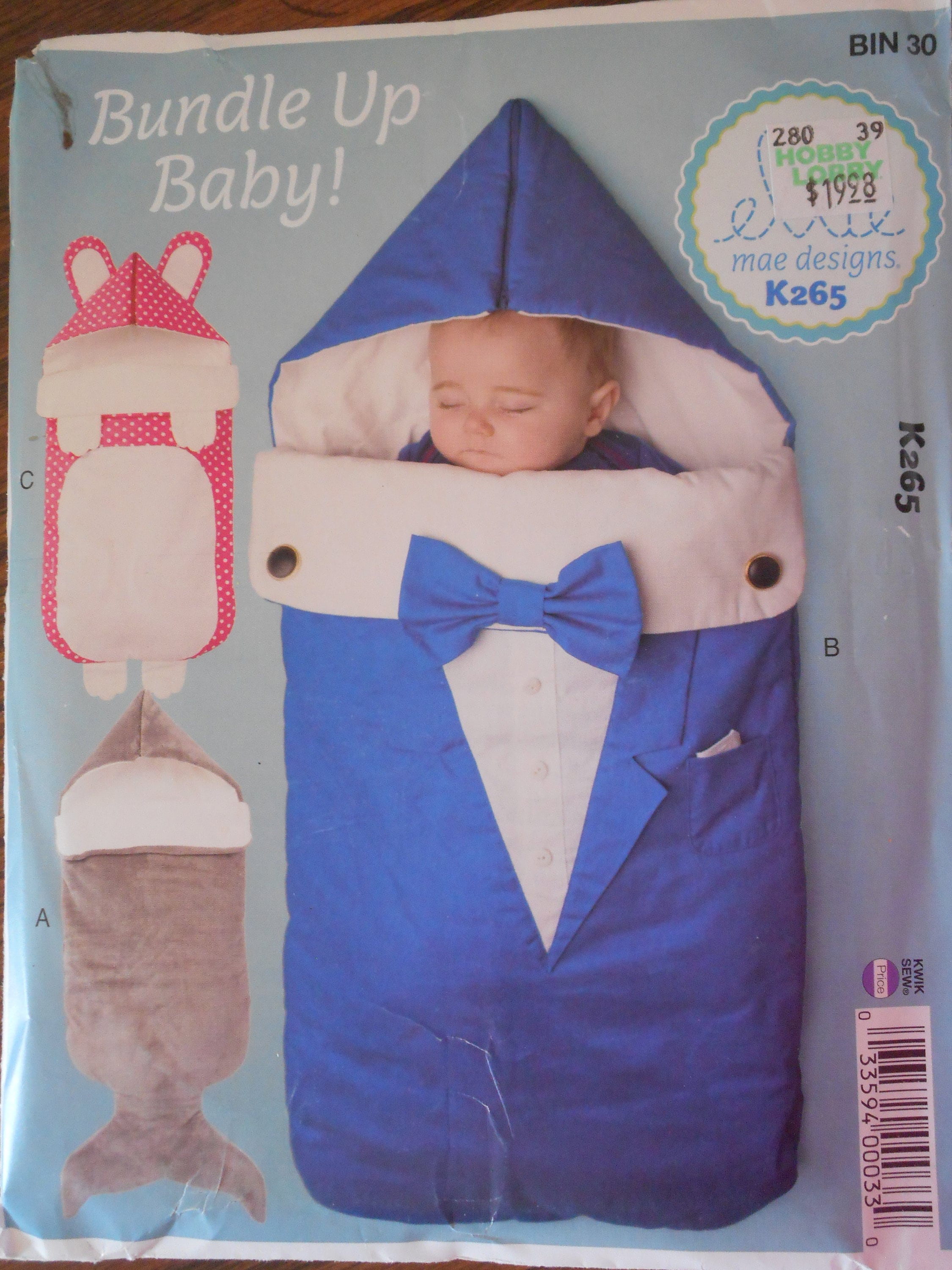 New Baby Sewing Patterns - Bunting, Snug Sacks. Your Choice of New ...