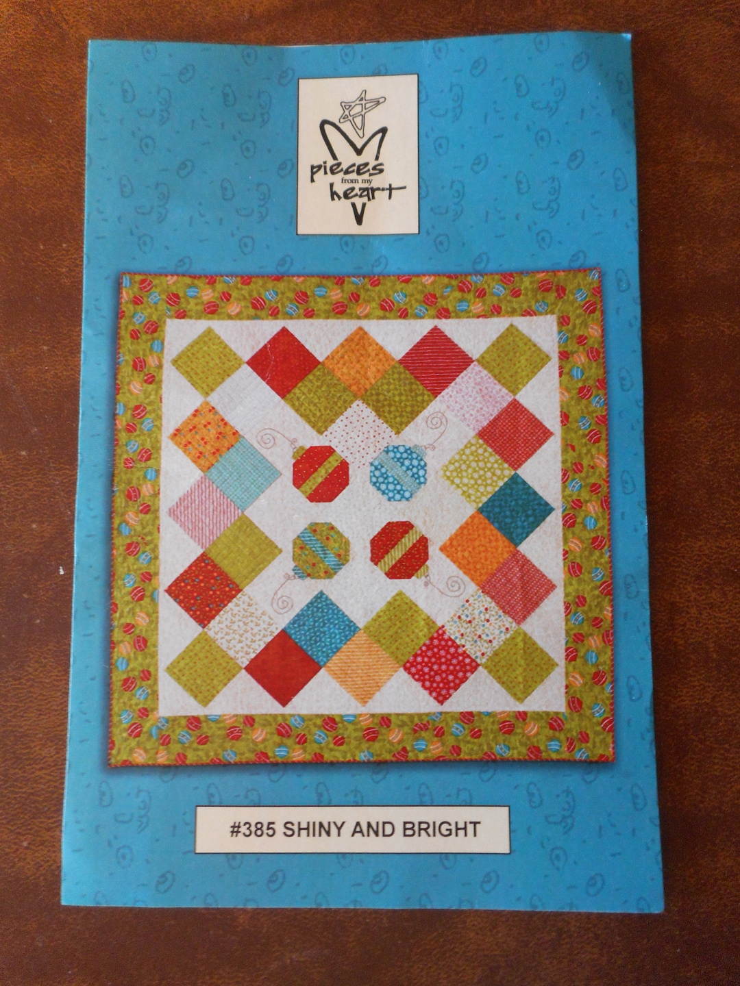 Shiny and Bright Quilt Pattern by Pieces From the Heart. 76.5 X 76.5 Inch Christmas Ornament ...