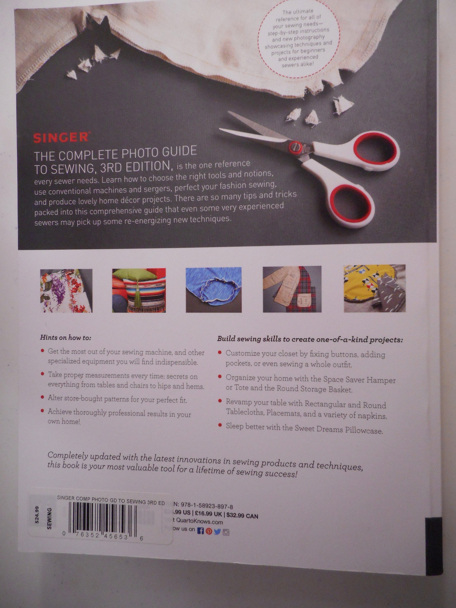 Singer, the Complete Photo Guide to Sewing. Like New Book. 3rd Edition ...