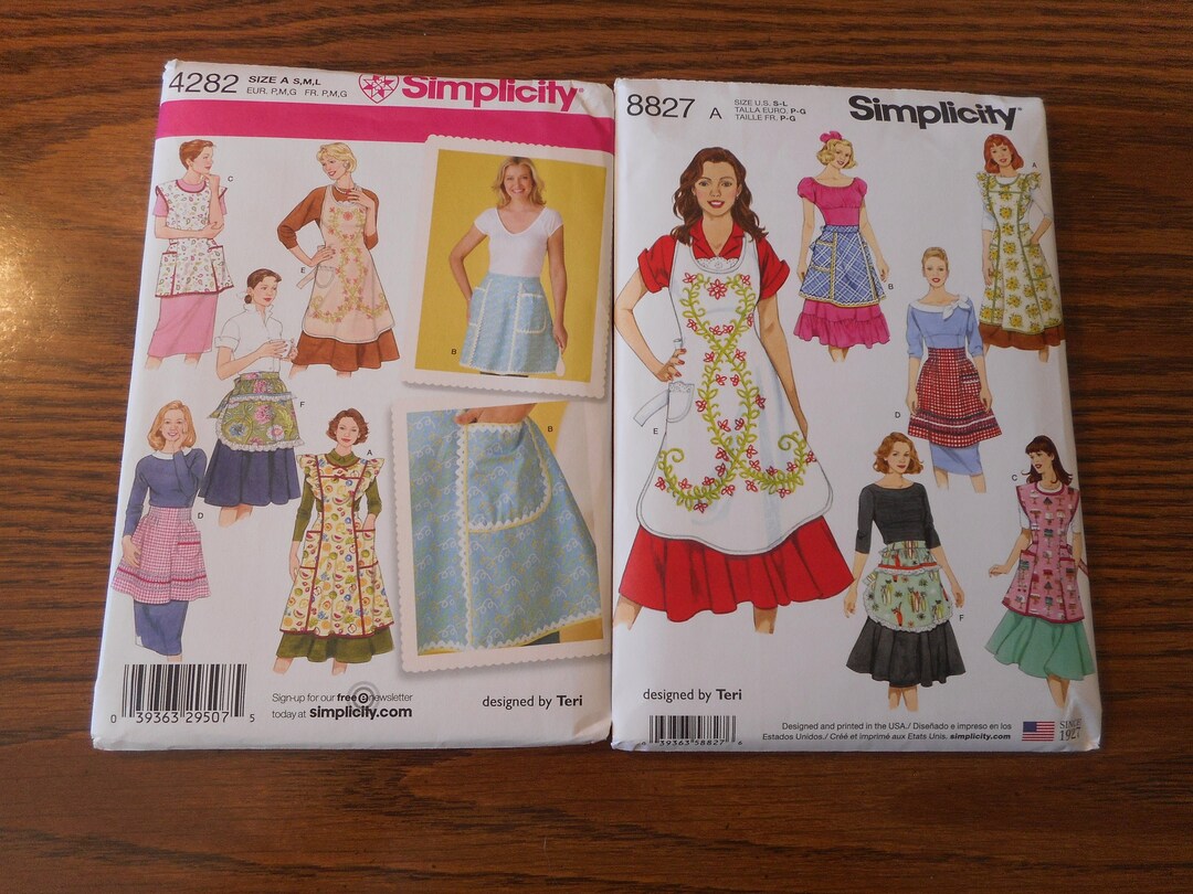 Retro Vintage Apron Patterns in Multiple Variations. Full, Half or ...