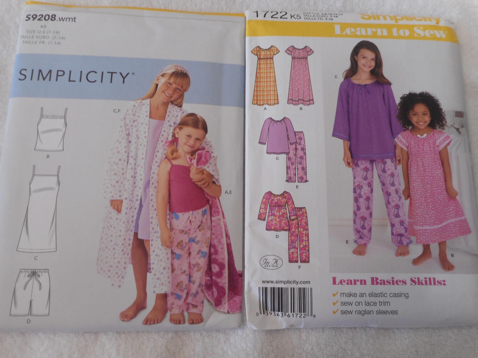 Girls Sleepwear. Like New Sewing Patterns . Easy. Sizes 3-6 or 7-14 - Etsy
