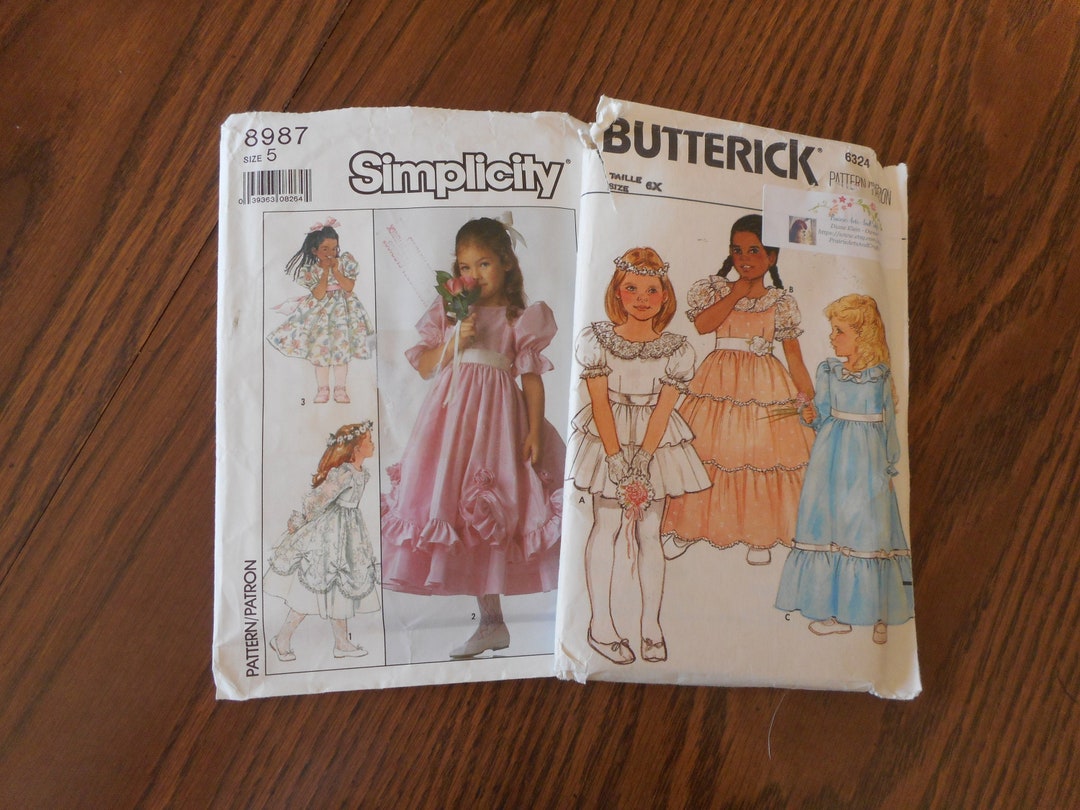 Little Girls Fancy Formal Dress Patterns, Size 5, 6x. Uncut - Etsy