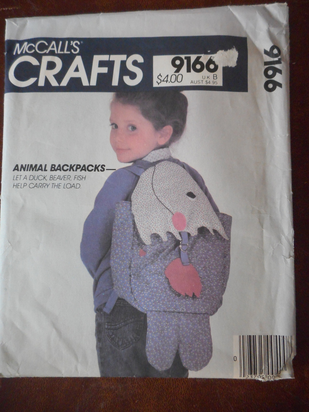 Children's Fun Animal Backpack Mccalls Pattern, Uncut Sewing Pattern ...
