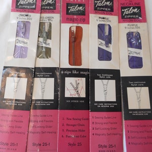 9 or 20 Inch Zippers, Mostly Vintage & a Few New. Sold by the Lot ...