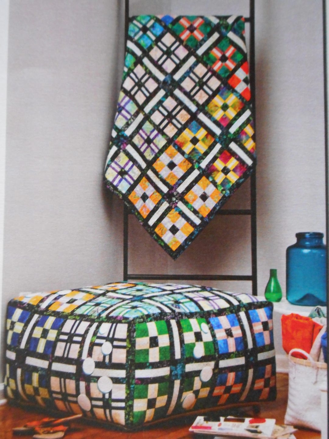 Sea Foam Quilt and Floor Poof Pattern Done With Pre-cuts, by Tamarinis ...