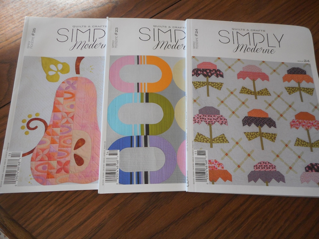 Simply Modern Quilt Magazine, Back Issues. Like New, With Very Light ...