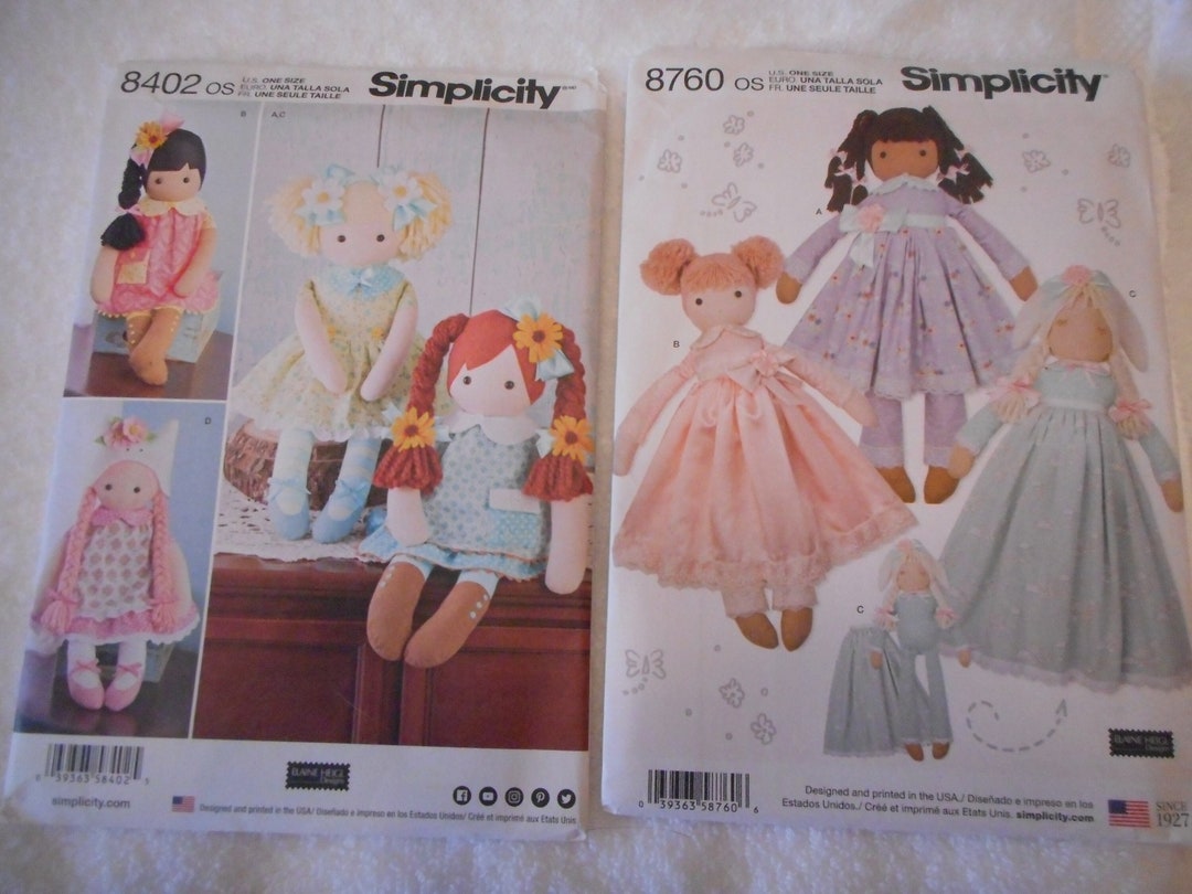 Soft Fabric Doll Patterns With Clothes - Uncut Sewing Patterns ...