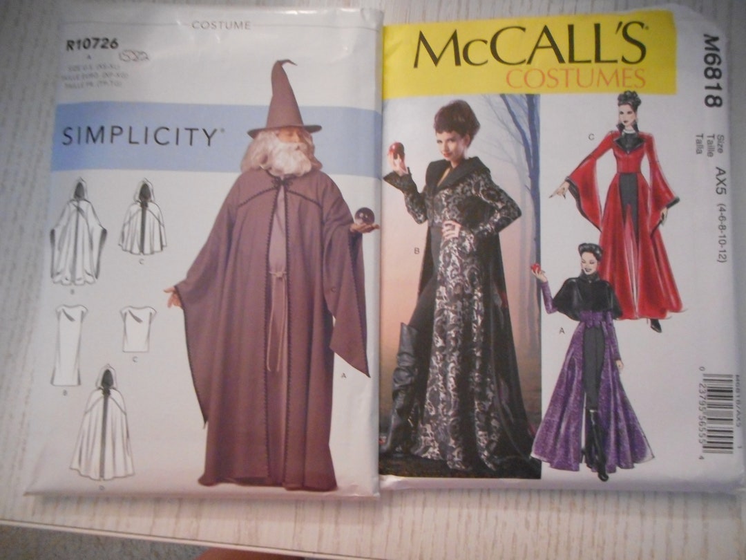 Adult Costumes: Wizzard With Cape and Hat or Sorceress Cape - Etsy