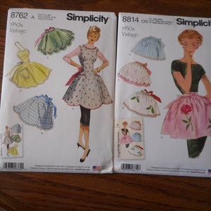 Retro 1950's Apron Patterns. Full or Half Aprons. Adult Sizes. New ...