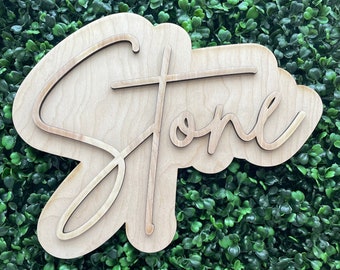 Double Layer Custom Name Sign - Etsy