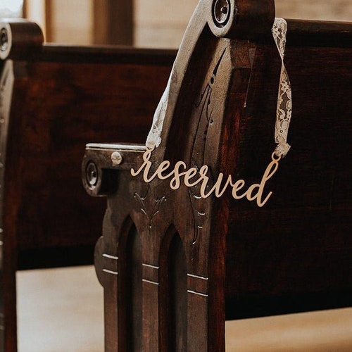 Set of 2 Reserved Signs Seat Banners Wedding Ceremony - Etsy