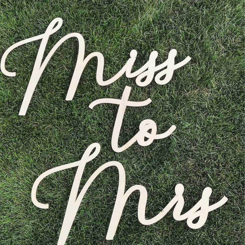 Miss to Mrs Sign - Etsy