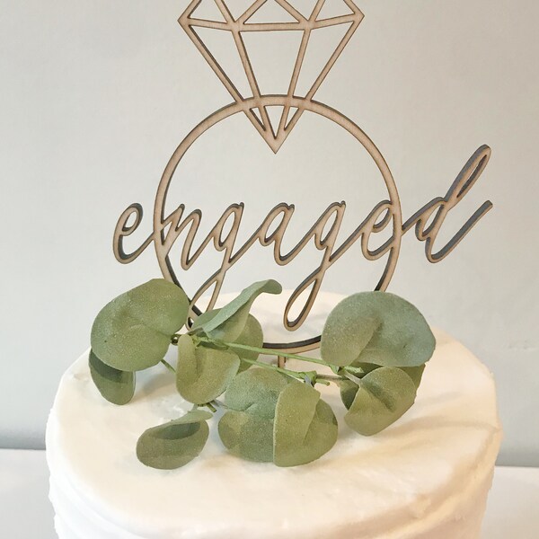 Engaged Topper - Etsy