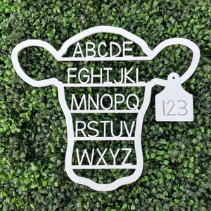 Cow Alphabet Sign : Wooden Farm Nursery Decor - Etsy