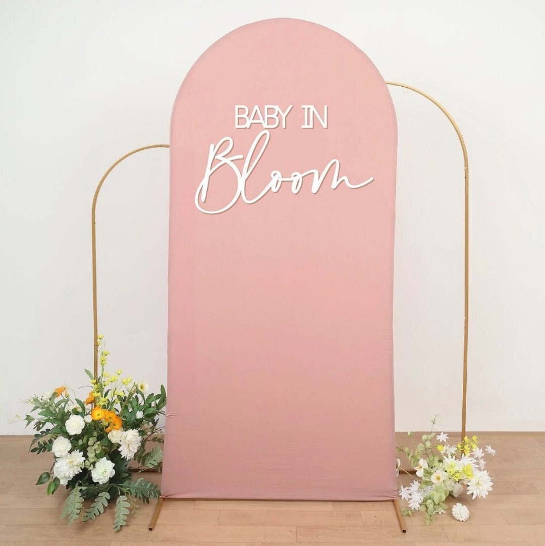 Baby in Bloom Sign Ii Wood Baby in Bloom Sign Baby Shower Backdrop Sign ...