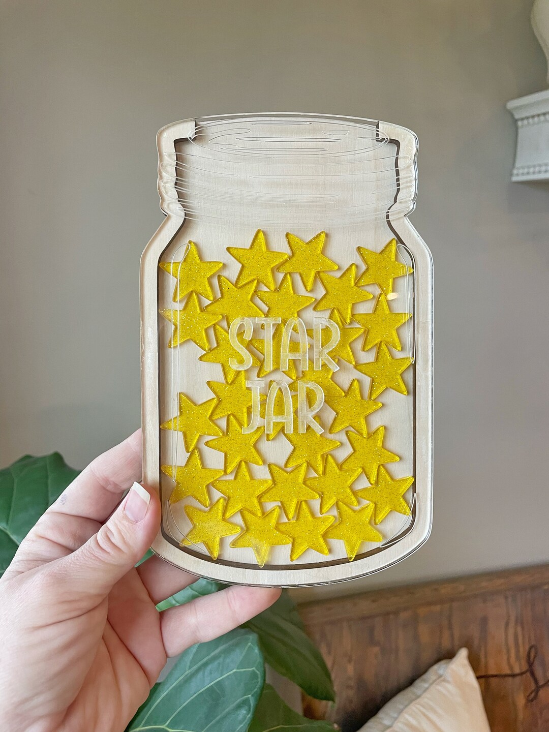 Star Reward Jar: Achievement Tracker With 30 Stars - Etsy
