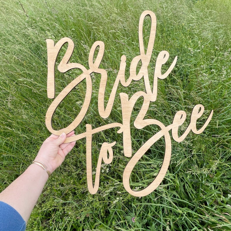 Bride to BEE Sign: Laser Cut Birchwood Bridal Shower Decor - Etsy