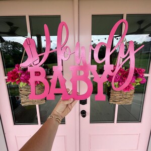 Howdy Baby Wooden Baby Shower Backdrop Sign: Cowboy/cowgirl Decor - Etsy