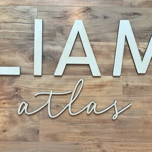 Wooden Name Sign Name Sign for Nursery Boy Custom Wood Baby Name Sign ...